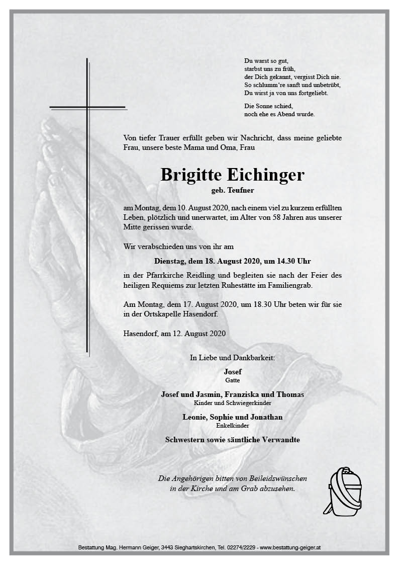 Eichinger-Brigitte – Bestattung Geiger