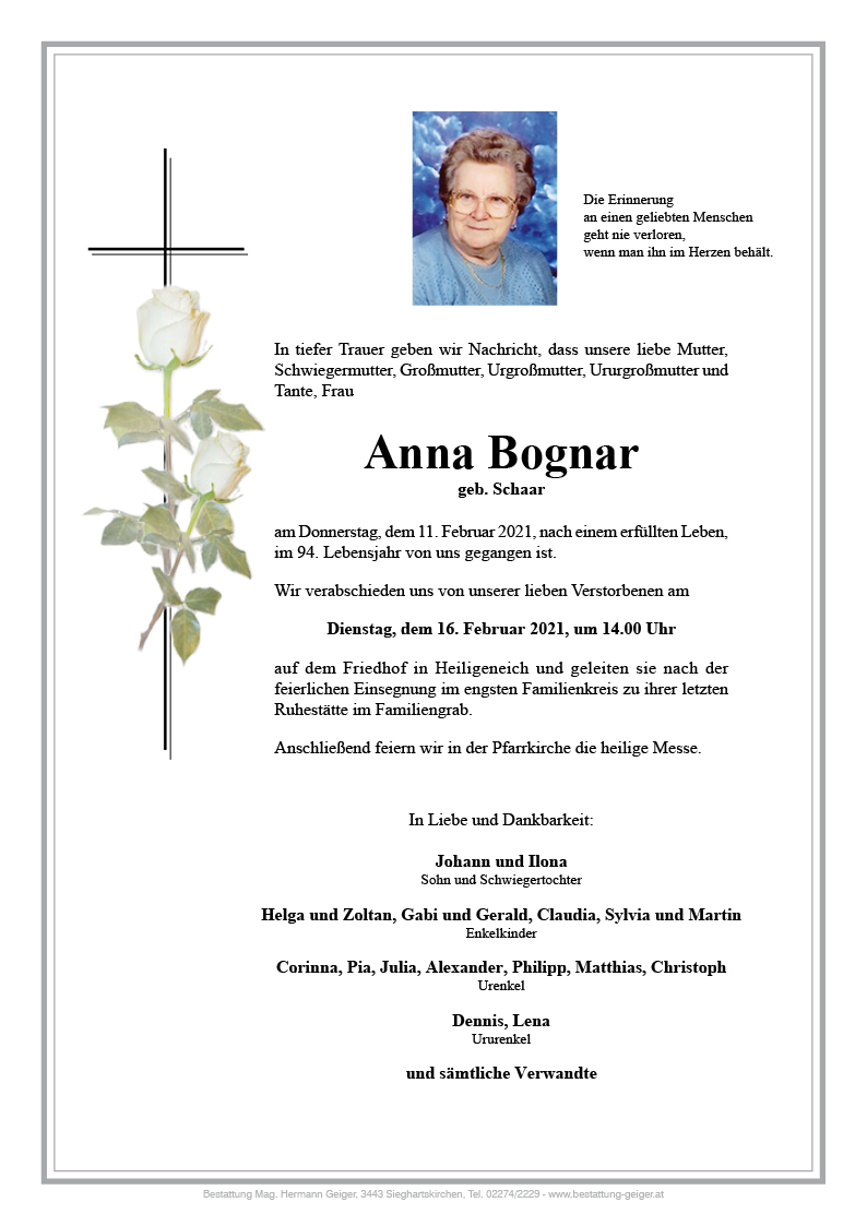 Bognar-Anna – Bestattung Geiger Bognar-Anna – Bestattung Geiger