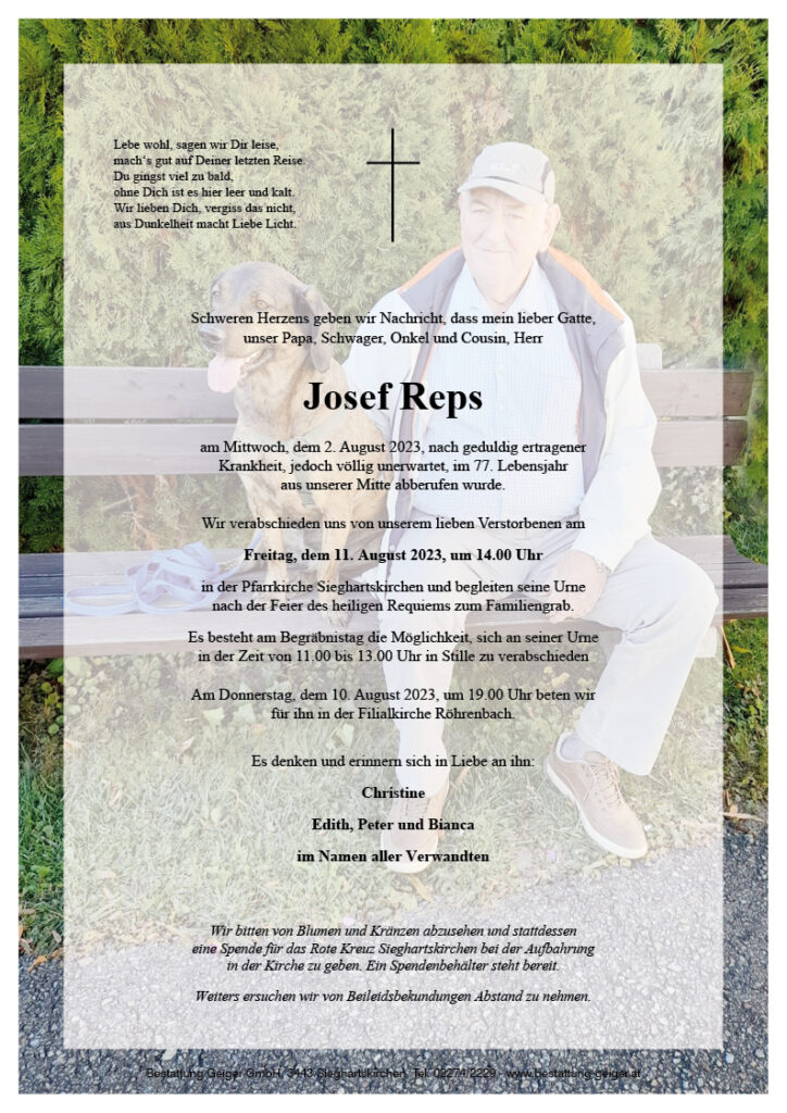 Reps-Josef – Bestattung Geiger